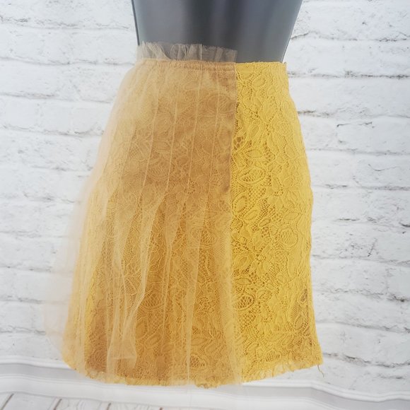 Rodarte for Target | Skirts | Rodarte For Target Womens Mustard Lace ...